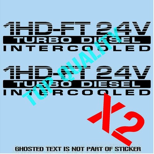 1HD-FT 24V TURBO DIESEL INTERCOOLED DECAL STICKER TO SUIT TOYOTA ...