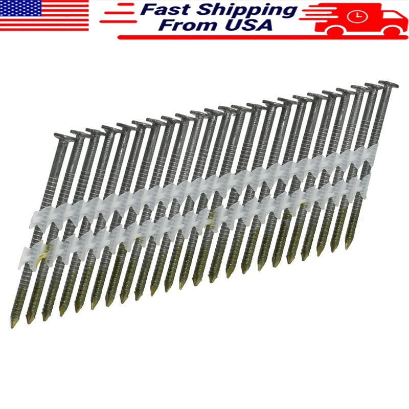 21 Degree Steel Framing Nails Brite Finish 2-3/8" 2000 Count Framing ...