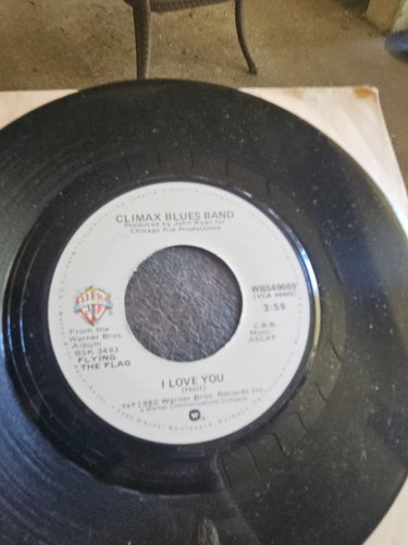 Climax Blues Band I Love You 45 Rpm 7 Inch Record Warner Bros mr3 d41 ...