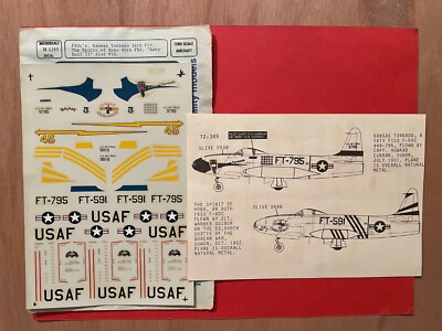 1/72 MICROSCALE 72-389 : DECALS P-80 F-80 SHOOTING STAR LOCKHEED USAF ...