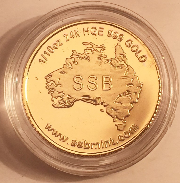 Set of 4 "Ned Kelly" 1/10th oz HGE 999 Gold Australian Coins/tokens ...