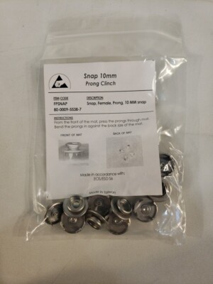 FPSNAP Snap Female Prong Clinch 10mm Snap For Floor Mat Electrostatic ...