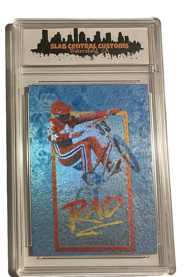 Rad bmx cru jones custom aceo holographic card graded 9.5 Scc grading ...