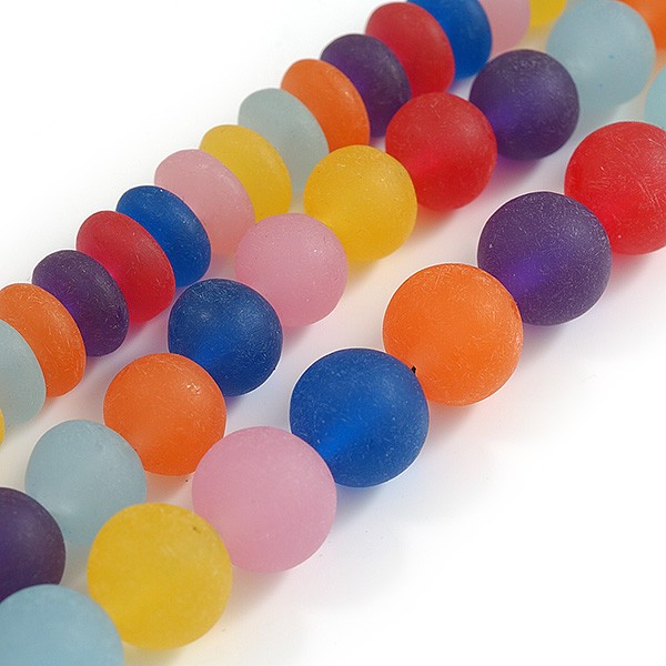 Chunky Layered Multicoloured Resin Bead Cotton Cord Adjustable Necklace ...