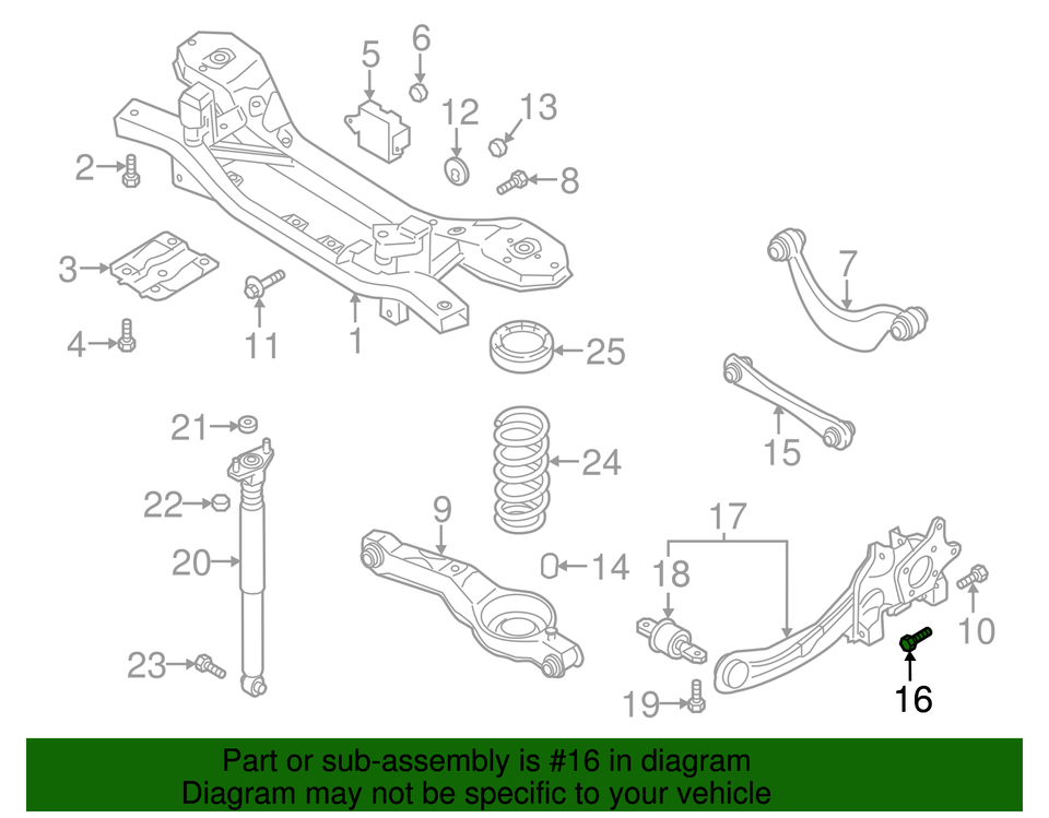 Genuine Mazda Lower Control Arm Bolt 9YA0-21-23C QTY 1 | eBay