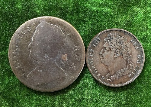 1754 Great Britain George II Halfpenny & 1825 George IIII Farthing | eBay