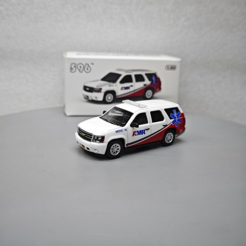 596 1/64 Chevrolet Tahoe AMR Ambulance Emergency Model Car Diecast ...