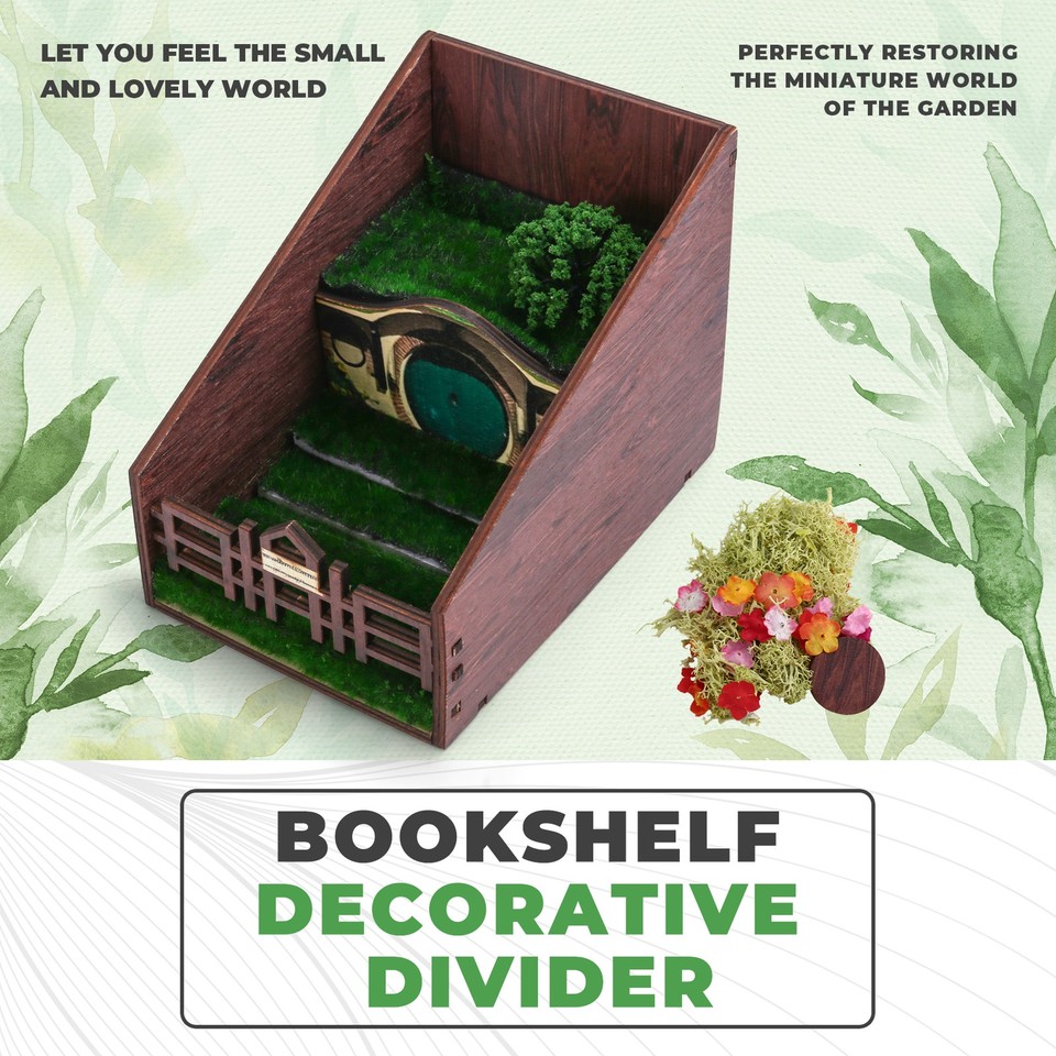 Book Holder Bookshelf Insert Tool Decorative Bookend Miniature ...