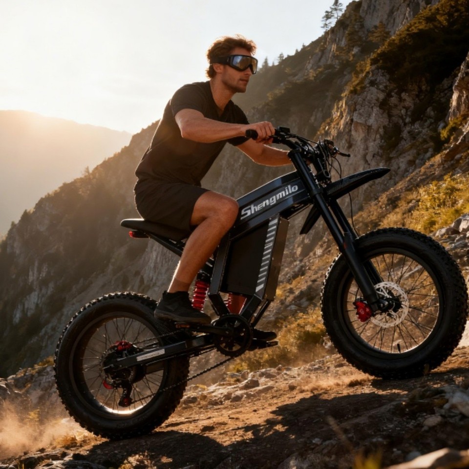 20" E-bike 1500W 60V/30A Electric Bike Mountain Bicycle Fat Tire Full ...