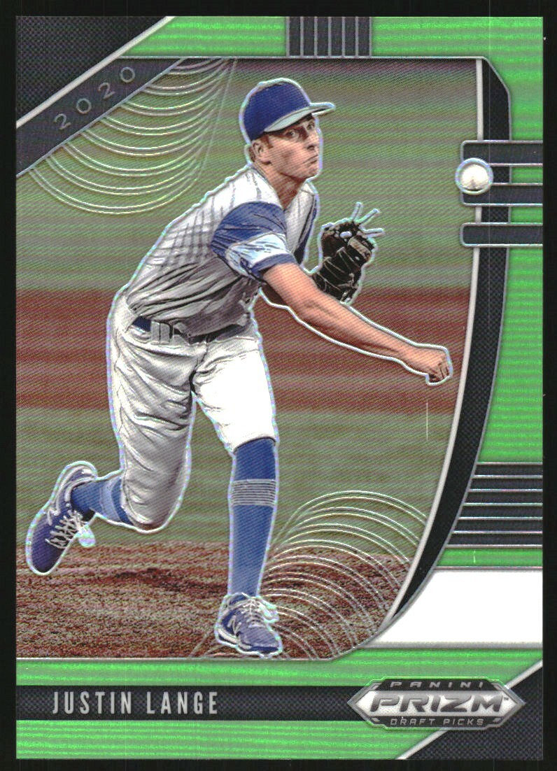 2020 Panini Prizm Draft Picks Prizms Lime Green #34 Justin Lange /75 | eBay