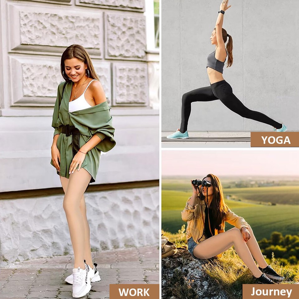 Compression Pantyhose 20-30 mmHg Support Hose Stocking for Women ...