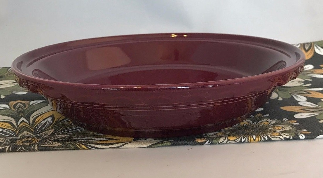 Fiestaware Claret Deep Dish Pie Baker Fiesta Retired Burgundy Pie Pan ...