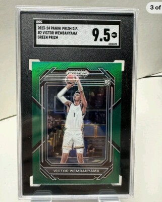 2023-24 prizm DP Victor Wembanyama GREEN RC-SGC 9.5 Wemby Rookie!POP 1 ...