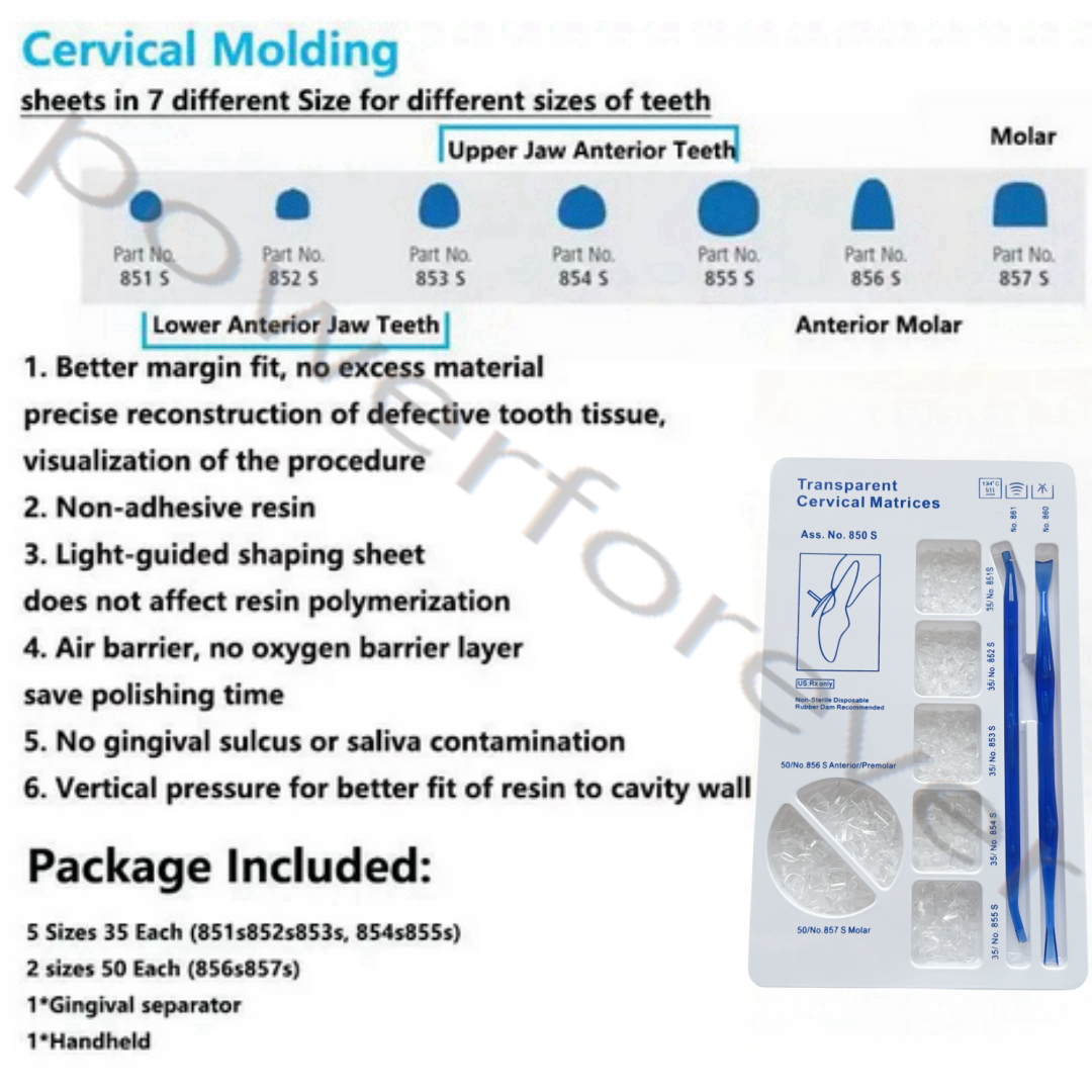 Dental Transparent Cervical Matrices Composite Gingival Retractor Clear ...