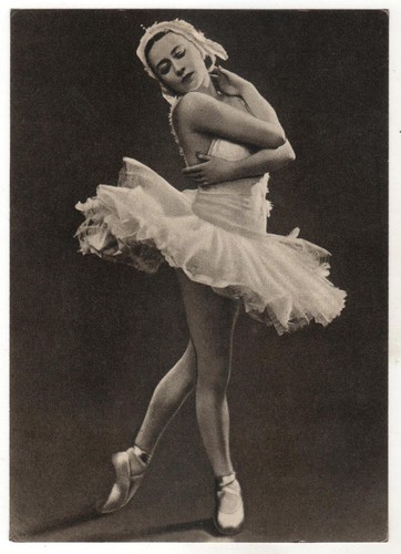1961 BALLET Ballerina GALINA ULANOVA as Odette "Swan Lake" Russian Postcard Old | eBay