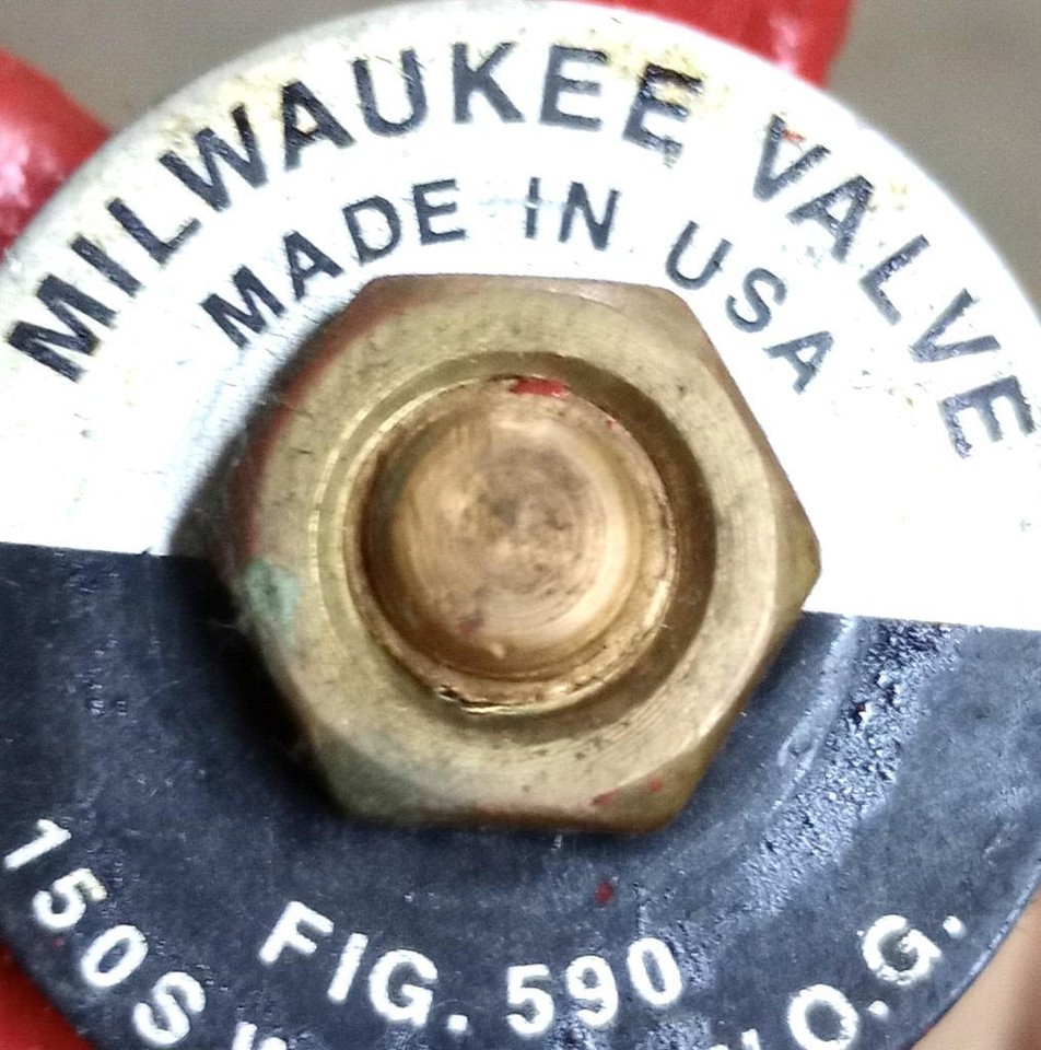 Milwaukee Valve Fig. 590 Brass Inline Gate Valve 1-1/2" 150 SWP 300 WOG ...