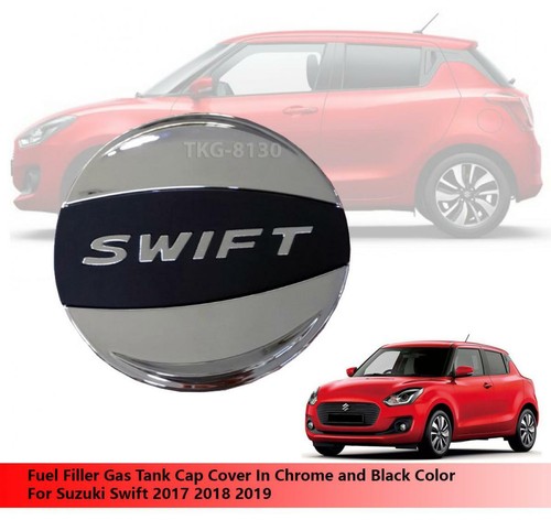 Fuel Door Tank Cap Cover Trim Black Chrome Fit Suzuki Swift 2017 2018 ...