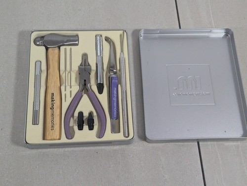 Making Memories Craft Tool Kit Scrapbooking 10 Piece Set In Tin Case ...