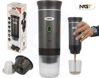 NGT Espresso Coffee Maker Machine USB Rechargeable Fishing Camping ...