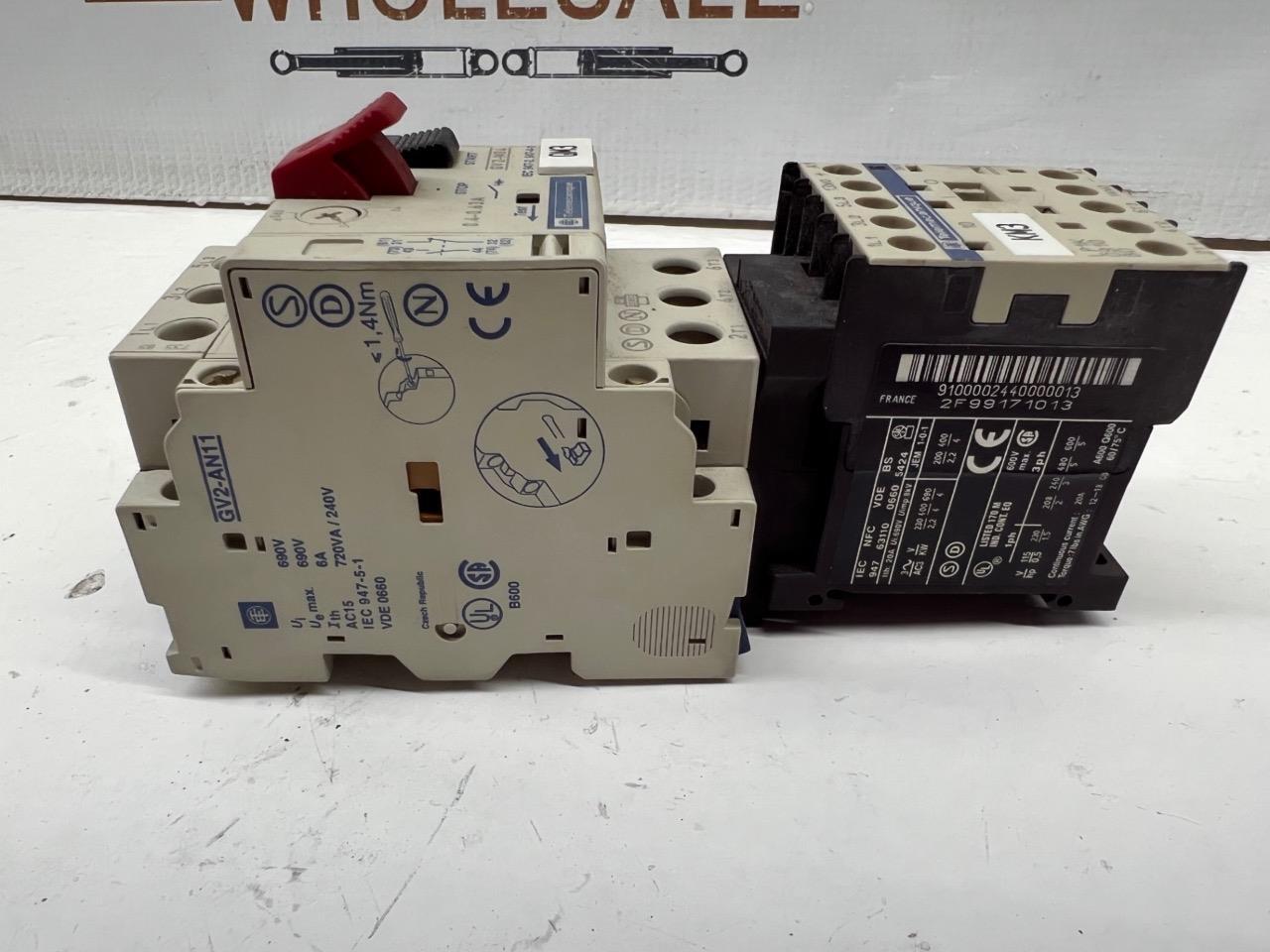 Telemecanique GV2-M04/GV2-AN11/LP1K0910BD Relay with Contact Block | eBay