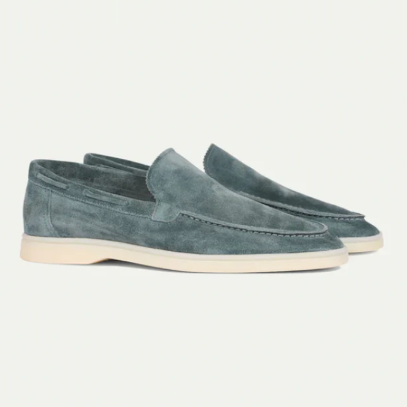 Classic Fashion Suede Slip-On Flat Casual Shoes Lazy Loafers Flat Men's ...