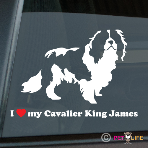 I Love My Cavalier King James Sticker Die Cut Vinyl - Spaniel v2 | eBay