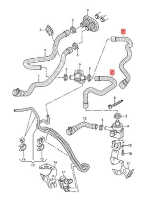 Genuine AUDI Q5 8RB Coolant Hose 8R0819374D | eBay