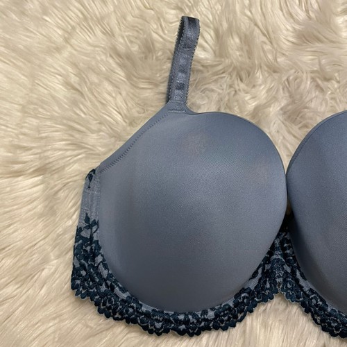 Wacoal 36G Bra Blue Embrace Lace T Shirt Underwire Back Close 853191 NEW $68 | eBay