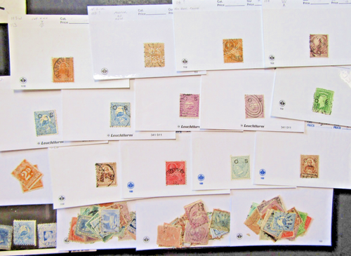Australian States N.S.W. stamps in #102 cards mint/used lot of 124 ...