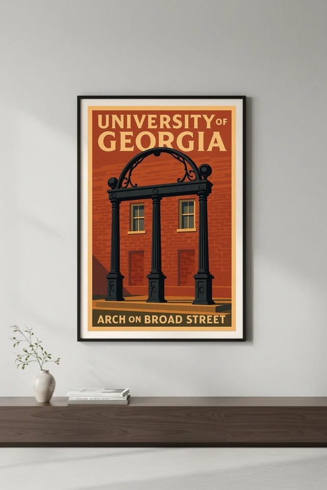 🏛️ University of Georgia Arch Poster - 24x36” Vintage Style Print | eBay