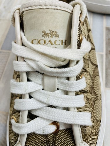 Coach Empire Signature Logo Women's Size 10 B Shoes A00980 Brown Casual Sneakers | eBay