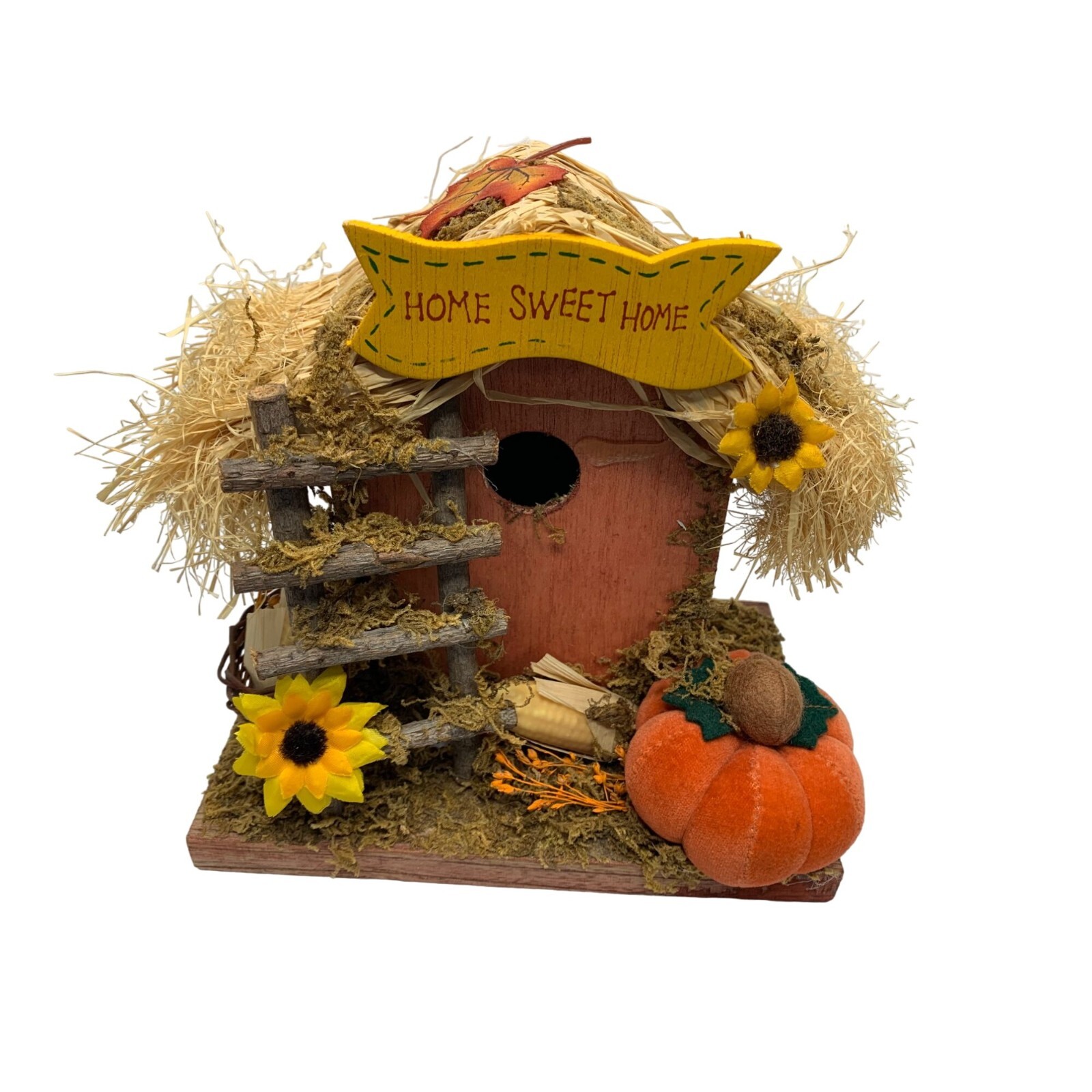 Home Sweet Home Bird Nest Pumpkin Fall 8.5xx8x5 Sunflower Decor Decoration