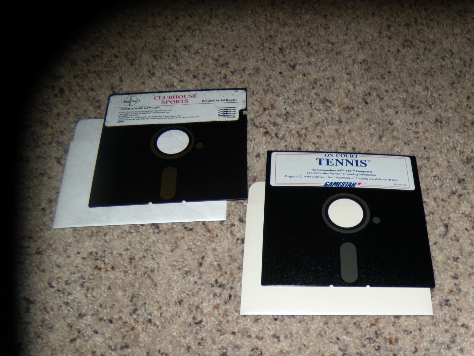 2 Commodore 64 games: On Court Tennis and Clubhouse Sports - Tested | eBay