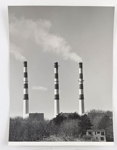 1970s Power Plant Station Smoke Stacks Electric Generating Vintage ...