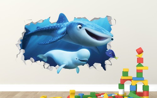 Finding Nemo Shark Bruce Custom Wall Decals 3D Wall Stickers Art ...