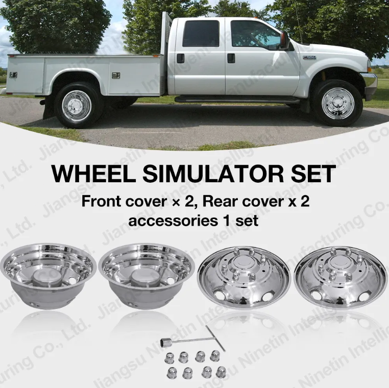 19.5 Inch 8 Lugs Stainless Steel Wheel Simulators for 2003-2004 Ford ...