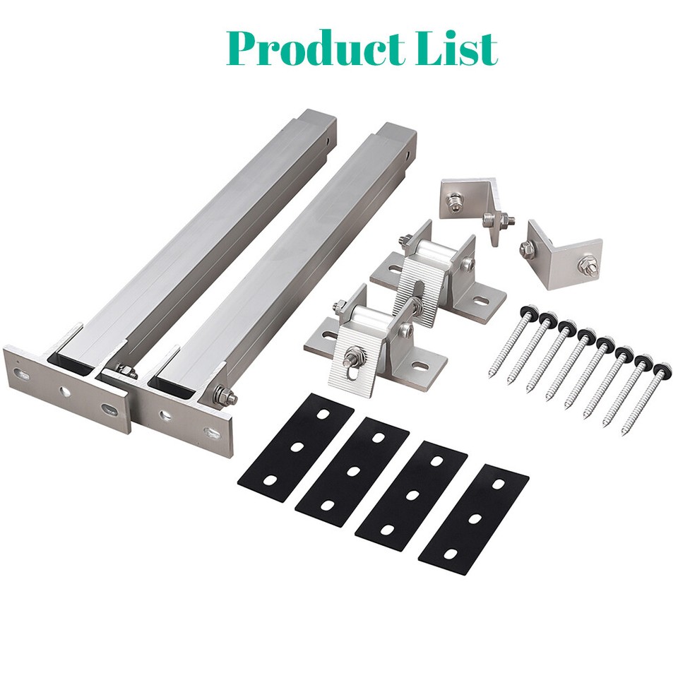 2/4/8Pcs Adjustable Solar Panel Tilt Mount Brackets Kit Ground Roof ...