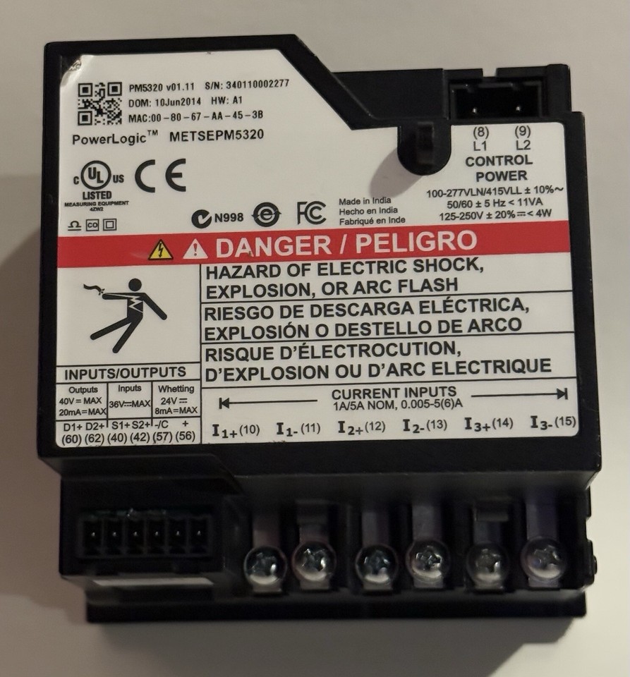NEW Schneider electric METSEPM5320 Power Logic PM5300 Power Meter | eBay