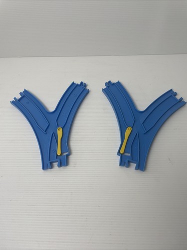 Tomy Thomas PLARAIL Trains Blue Track Y Switch Track x2 Trackmaster ...