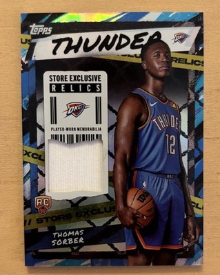 2025-26 Topps Thomas Sorber RC Relic Thunder Store Exclusive Rookie ...