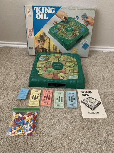 Vintage 1974 King Oil Board Game By Milton Bradley Complete w ...