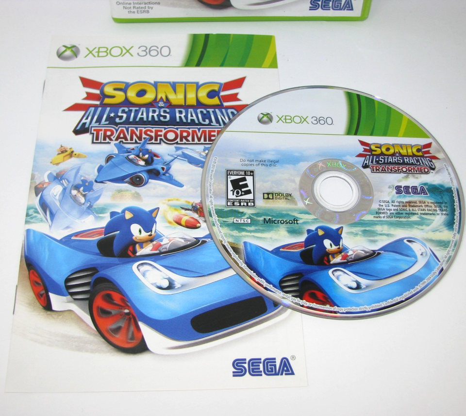 Sonic All-Stars Racing Transformed (Microsoft Xbox 360, 2012) CIB ...