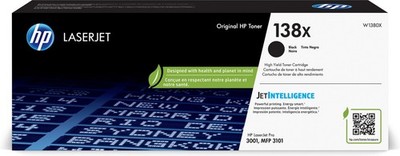 W1380X - HP 138X High Yield Black Original LaserJet Toner Cartridge ...