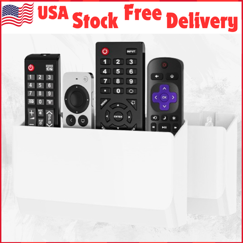 Remote Holder Wall Mount 8", Hole-Free TV Remote Control Wall Mount ...