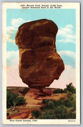 Vintage 1549 Miracle Rock, Grand Junction Postcard, World's Largest ...
