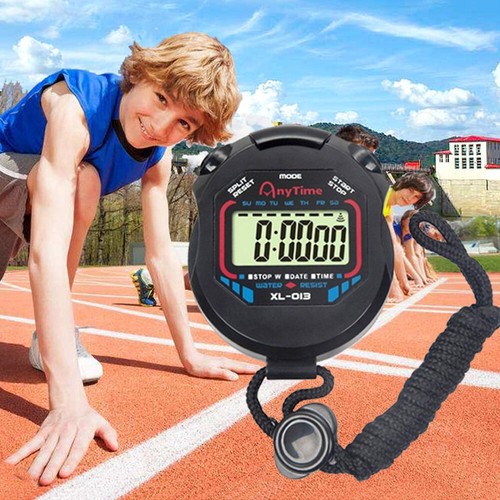 Waterproof Digital Stopwatch Chronograph Alarm Timer Stop Watch With ...