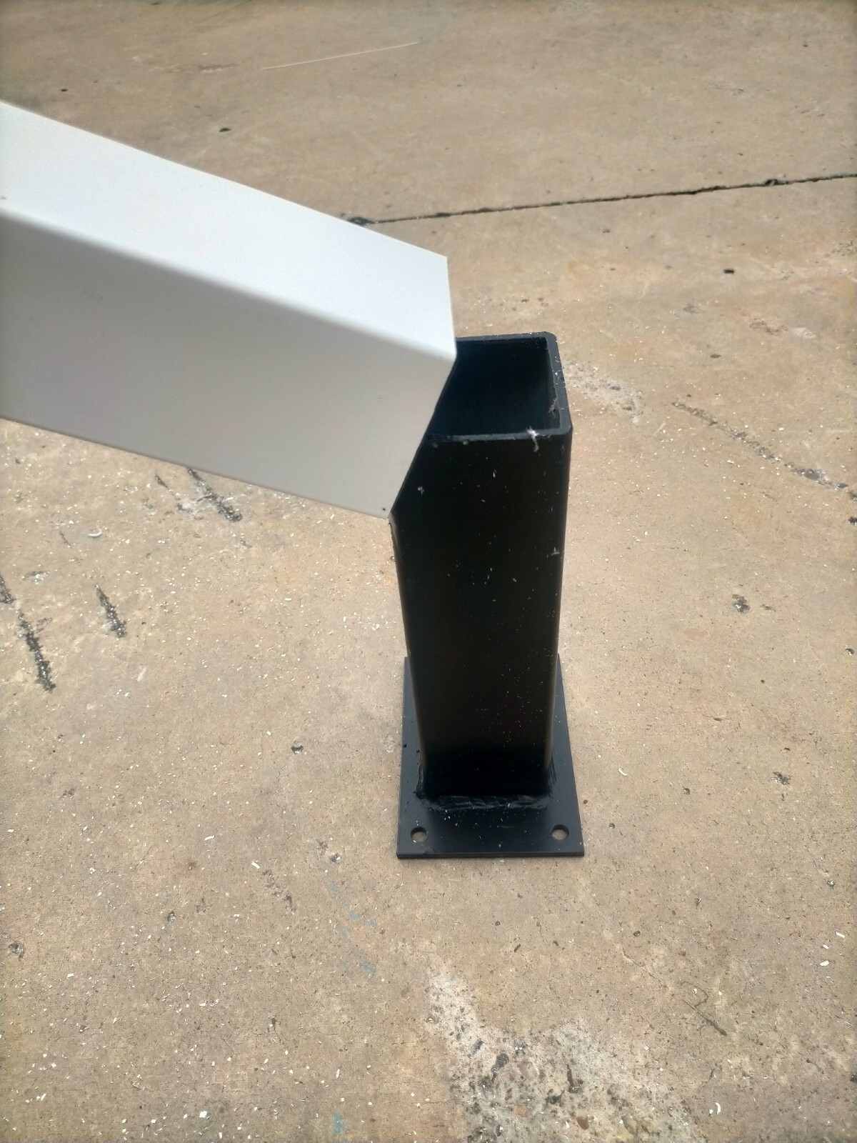 Post base Holder for concrete anchoring fits inside 76mm posts Black ...