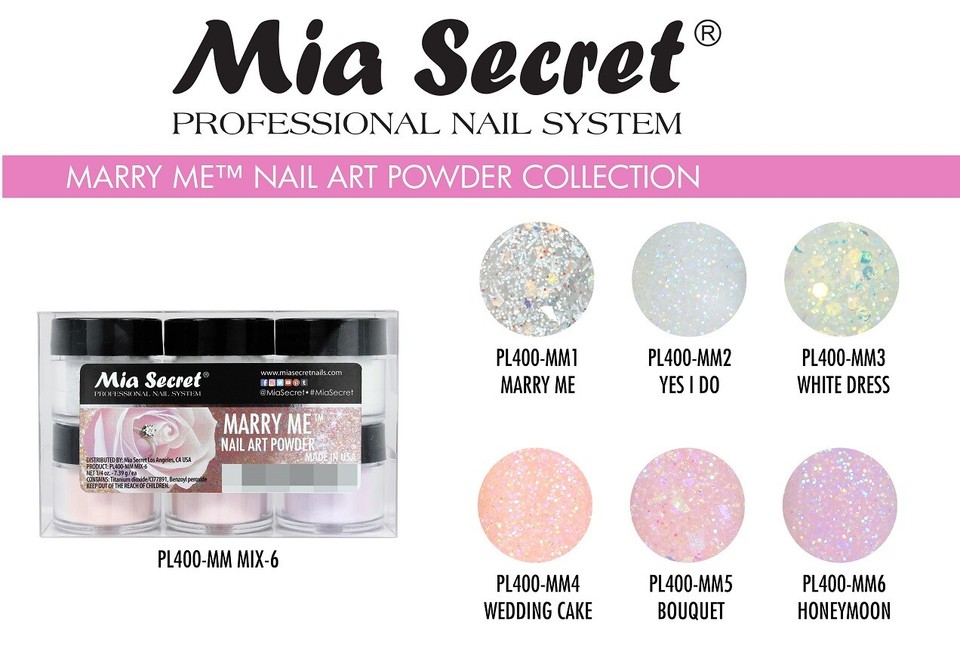 Mia Secret Powder 6 Colors Set Or Single Colors From Sets - CHOOSE ...