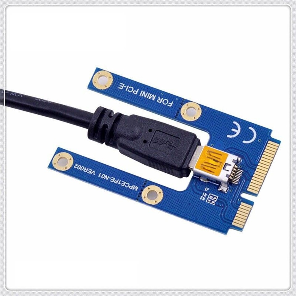 Mini PCIe to PCI 16X Riser External Card Adapter for Laptop EXP GDC BTC ...