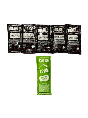 Avacado Verde Salsa (1) Limited Edition & Diablo Hot Sauce (5) Packet ...